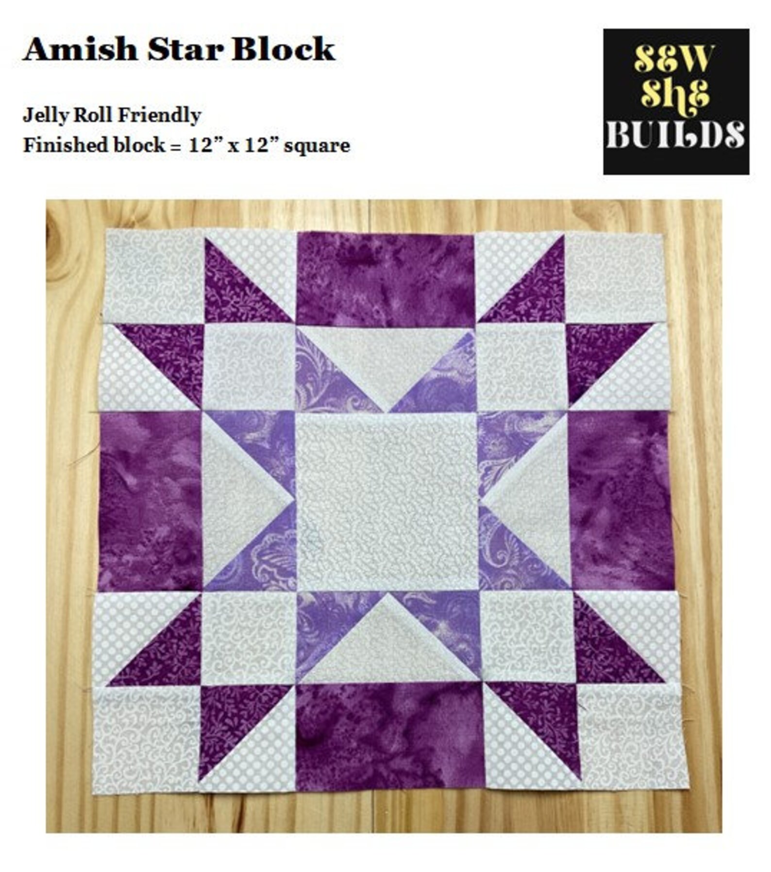 Amish Star Quilt Block Digital Quilt Block PDF Quilt Block Quilt Block ...