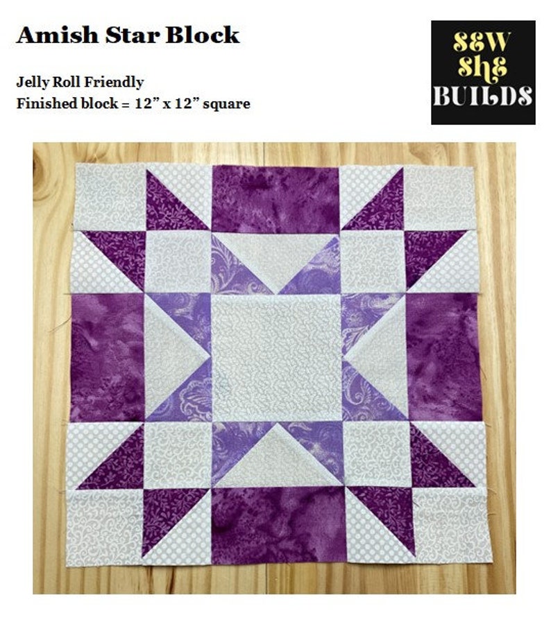 Amish Star Quilt Block Digital Quilt Block PDF Quilt Block Quilt Block ...
