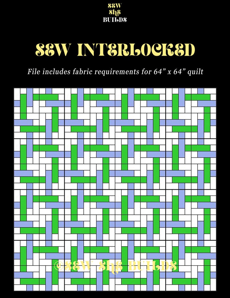 Interlocking Quilt Block, Beginner Quilt Block, Easy Quilt Pattern ...