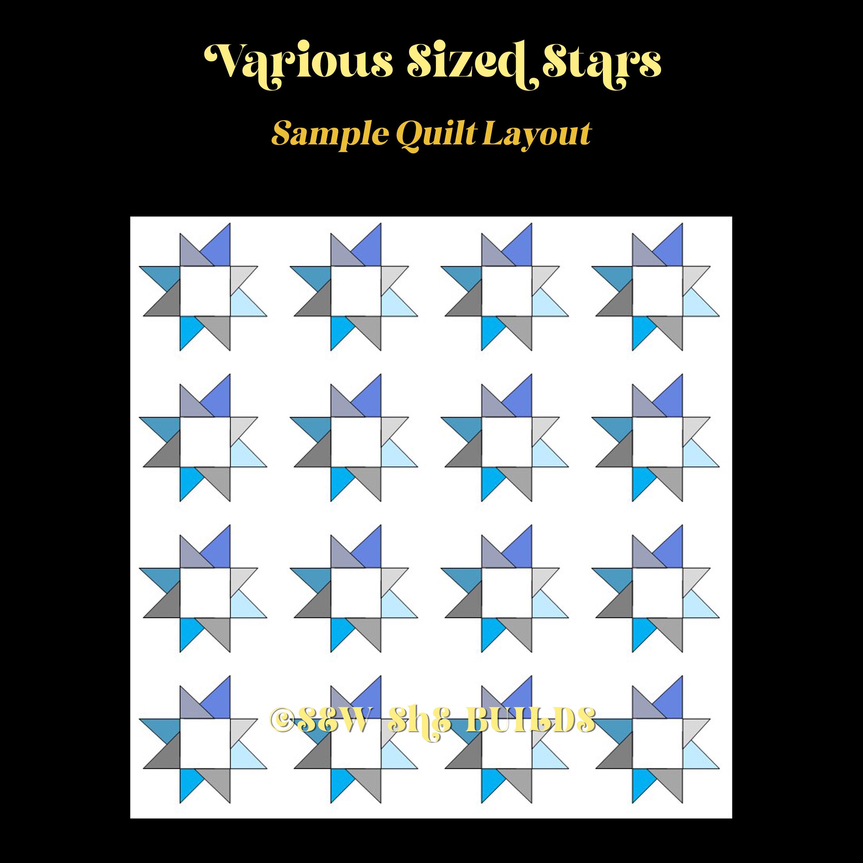 Scrappy Star Quilt Block, Star Sewing Pattern, Charm Square Friendly ...