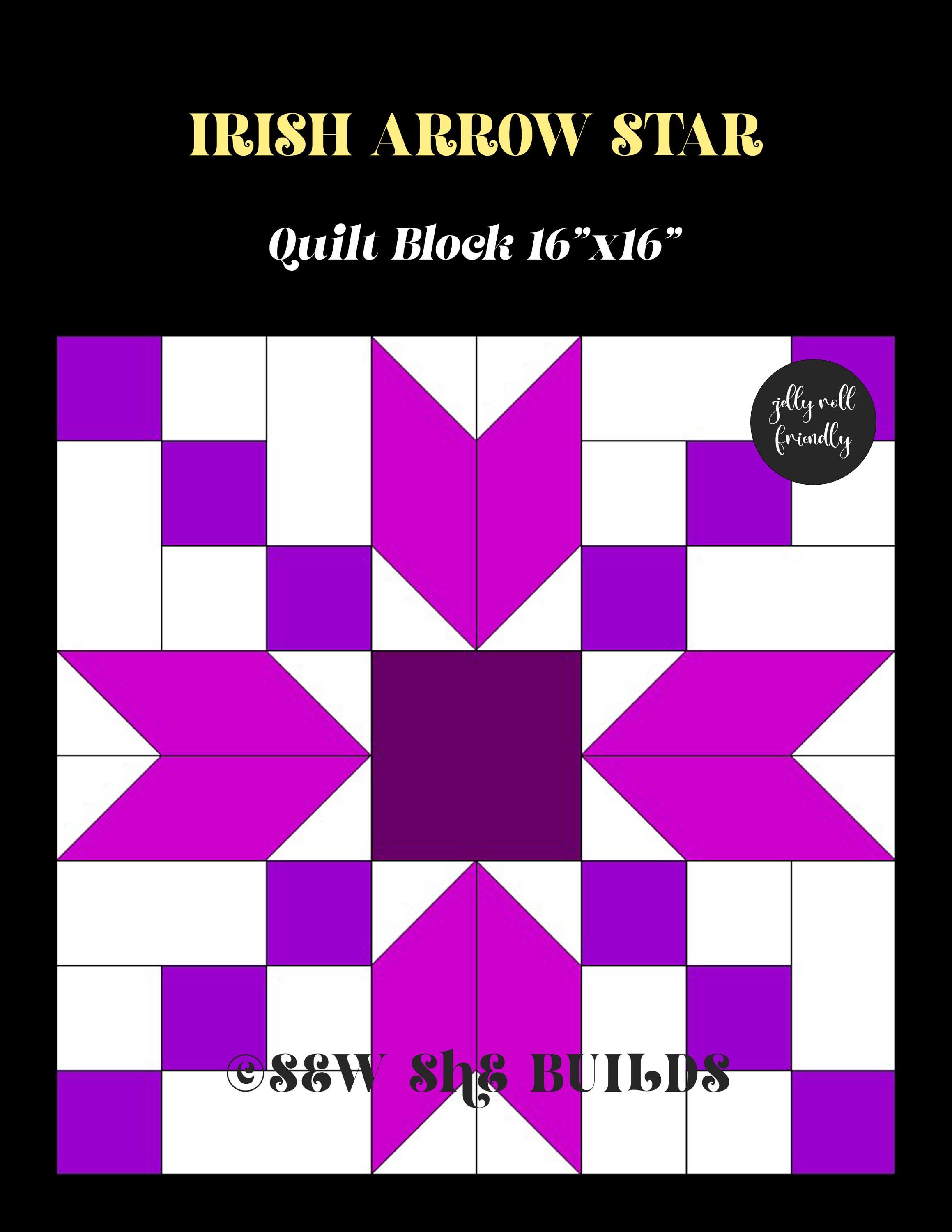 Irish Arrow Star Quilt Block, Double Star & Irish Chain Quilt Block ...
