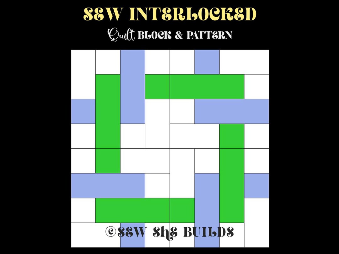 Interlocking Quilt Block, Beginner Quilt Block, Easy Quilt Pattern ...