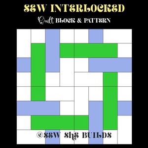 Interlocking Quilt Block, Beginner Quilt Block, Easy Quilt Pattern ...