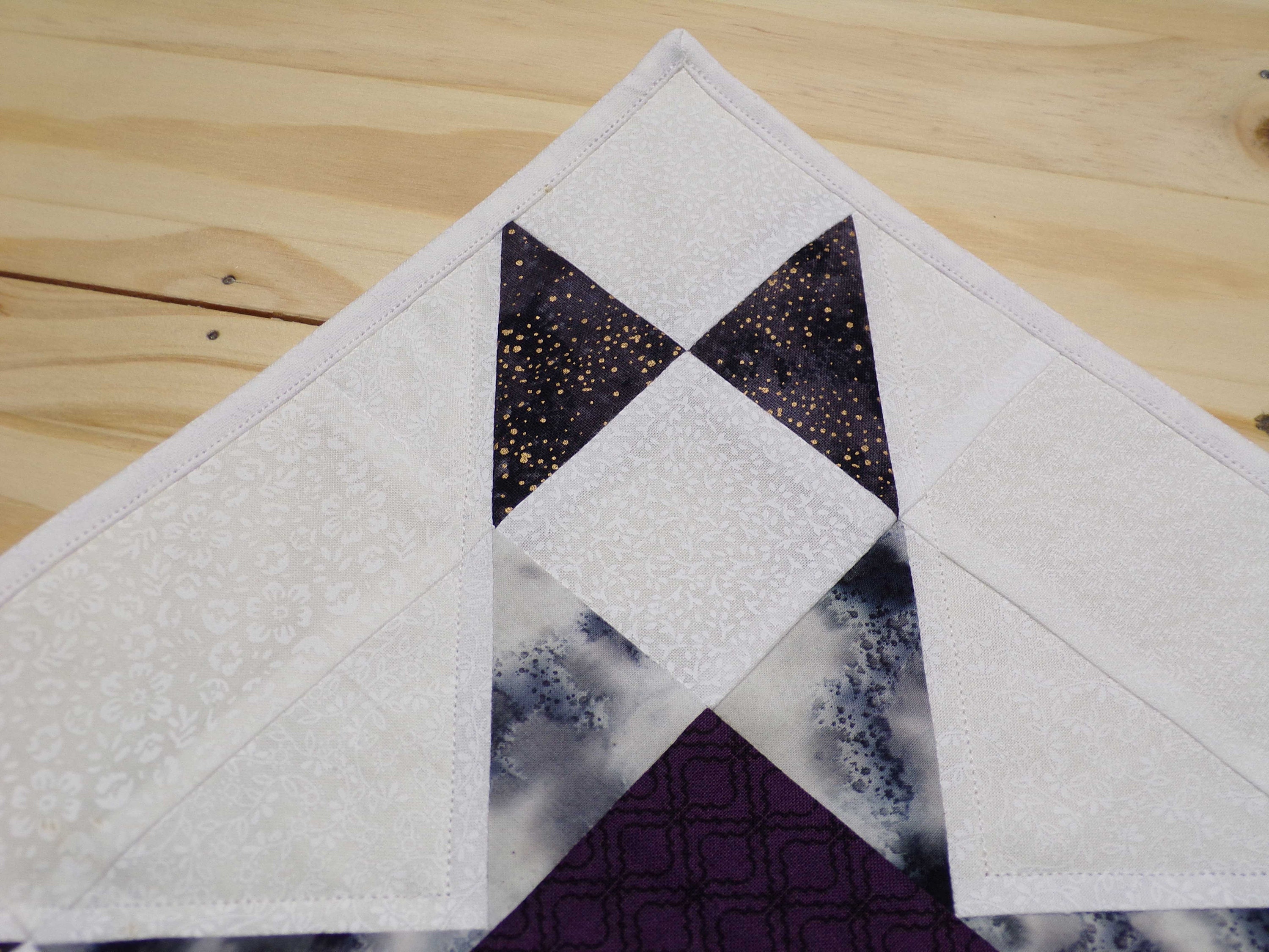 Quilted Centerpiece Quilted Table Topper Square Table Quilt Black ...