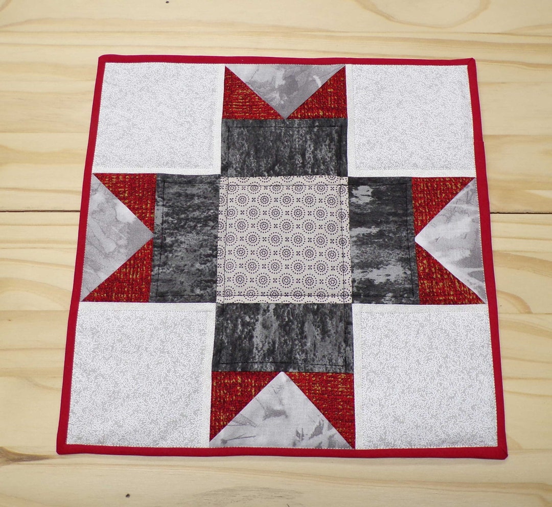 Quilted Centerpiece Quilted Table Topper Patchwork Star Table Quilt ...