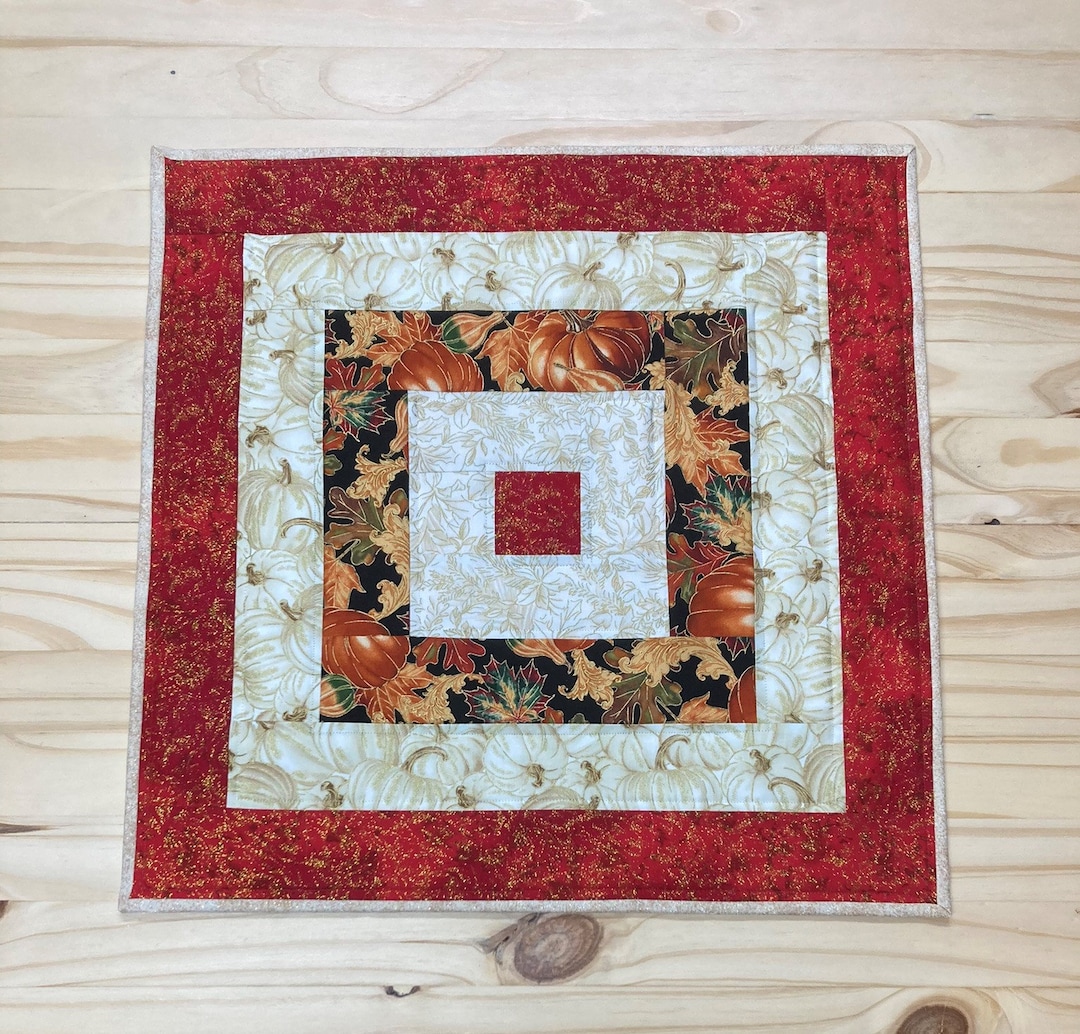 Autumn Table Quilt, Fall Quilted Decor, Thanksgiving Centerpiece ...