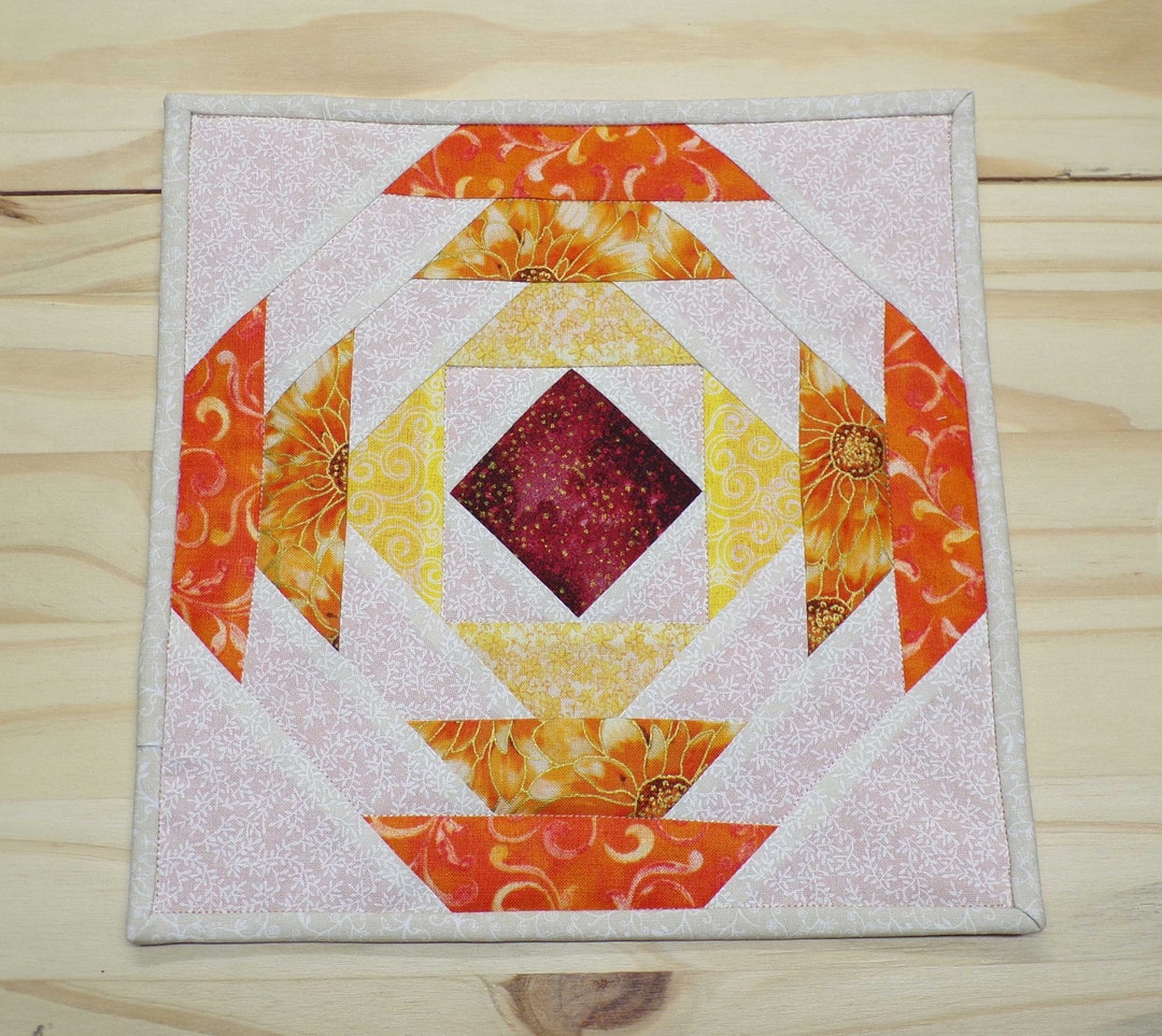 Quilted Centerpiece | Quilted Table Topper | Square Table Quilt ...