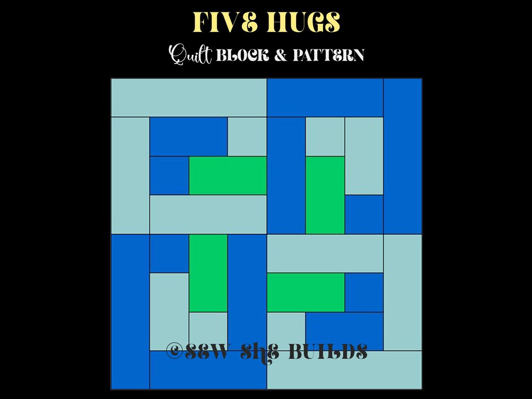 Interlocking Circles Quilt Block, Jellyroll Friendly Block, PDF Quilt Block, Multiple Quilt ...