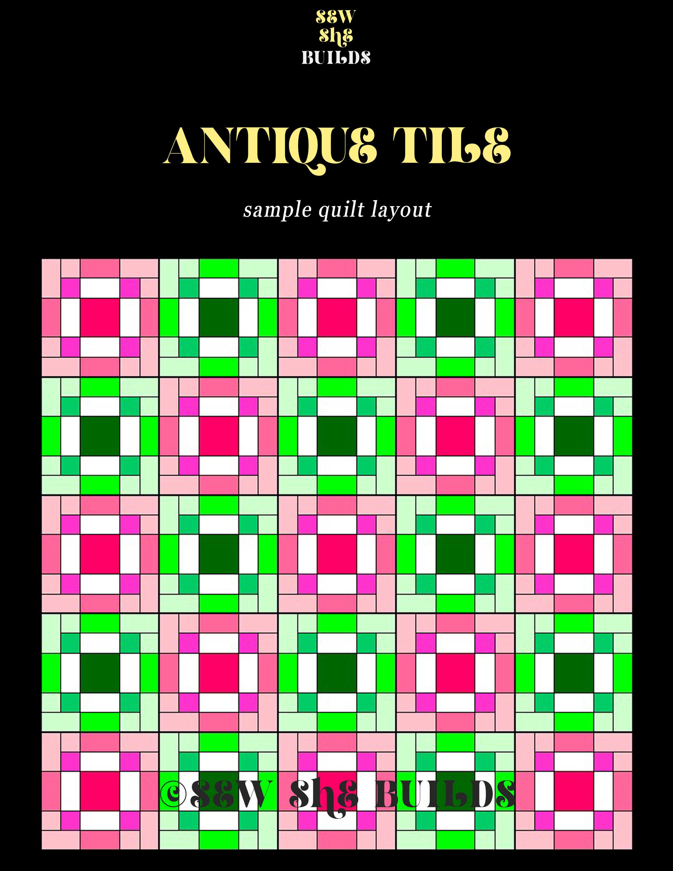 Antique Tile Quilt Block Pattern Country Quilterie Antique Tile 12