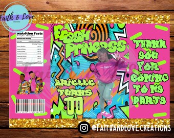 Fresh Prince Birthday Party Drink Labels, Fresh Prince Birthday Fresh ...