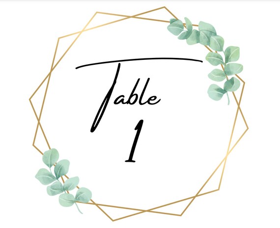 Geometric Wedding Table Numbers - Etsy