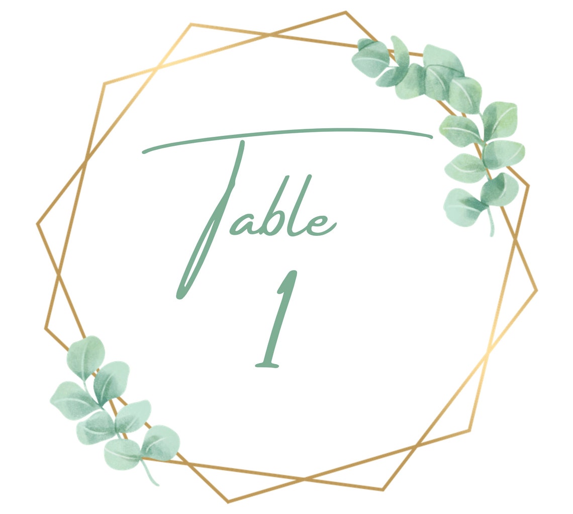 Geometric Wedding Table Numbers - Etsy