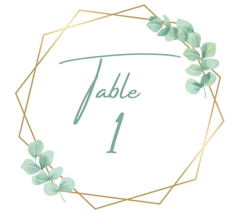 Geometric Wedding Table Numbers - Etsy