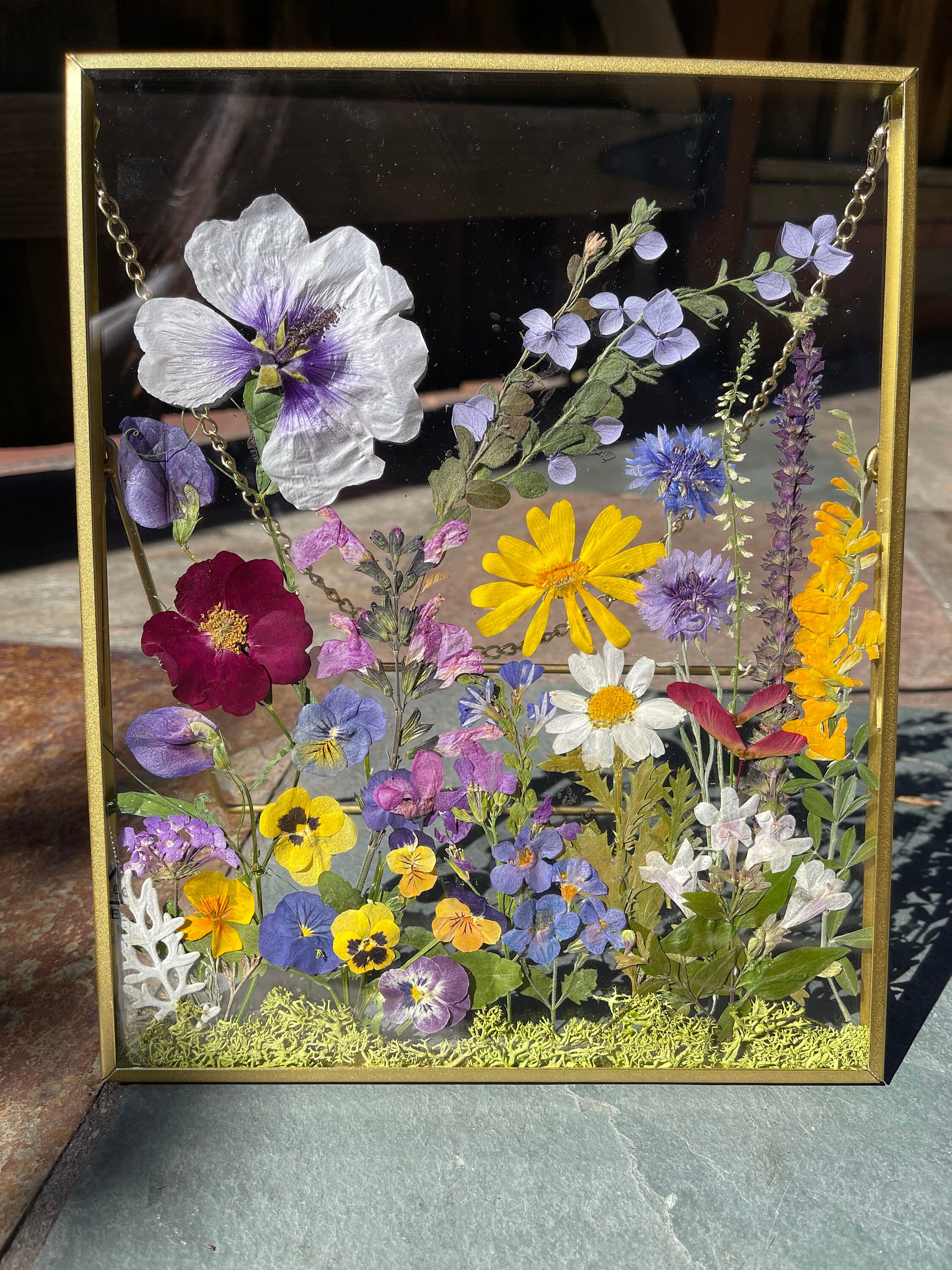 Pressed Flower Frame Pressed Flower Art Pressed Flowers | Etsy