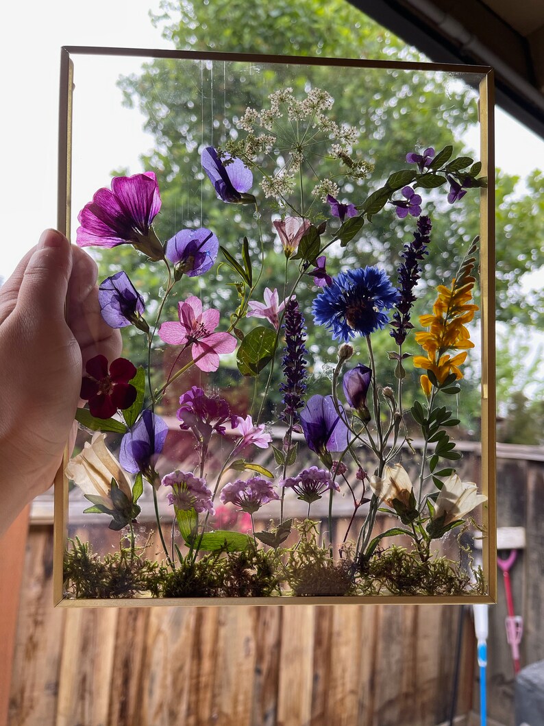 Pressed Flower Frame Pressed Flower Art Pressed Flowers | Etsy