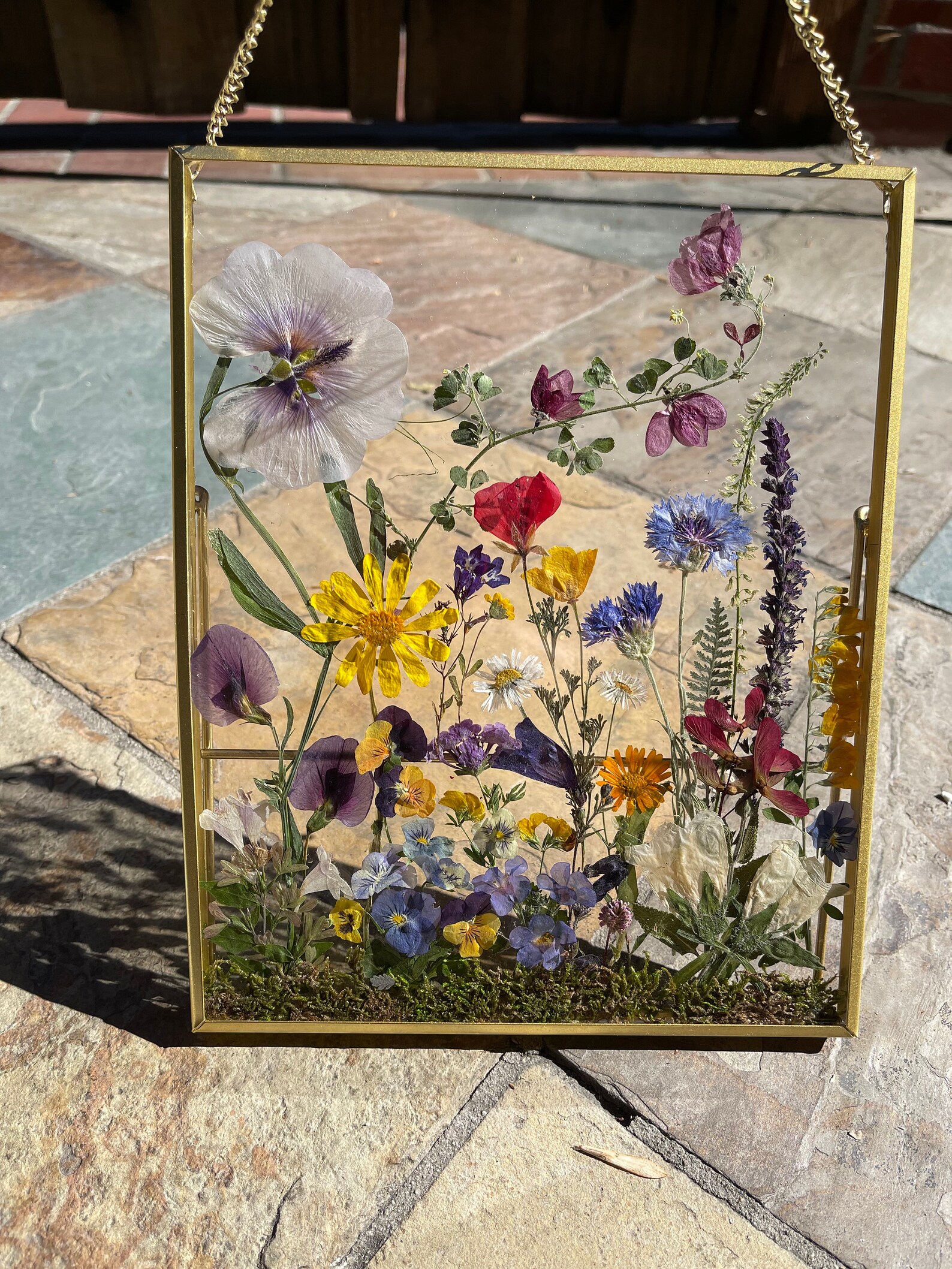 Pressed Flower Frame Pressed Flower Art Pressed Flowers | Etsy