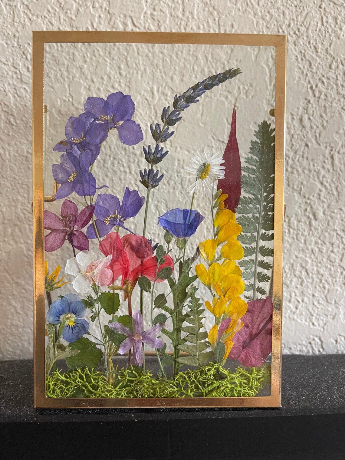 Pressed flower frame Botanical Art Frame Gift for her Gift for | Etsy