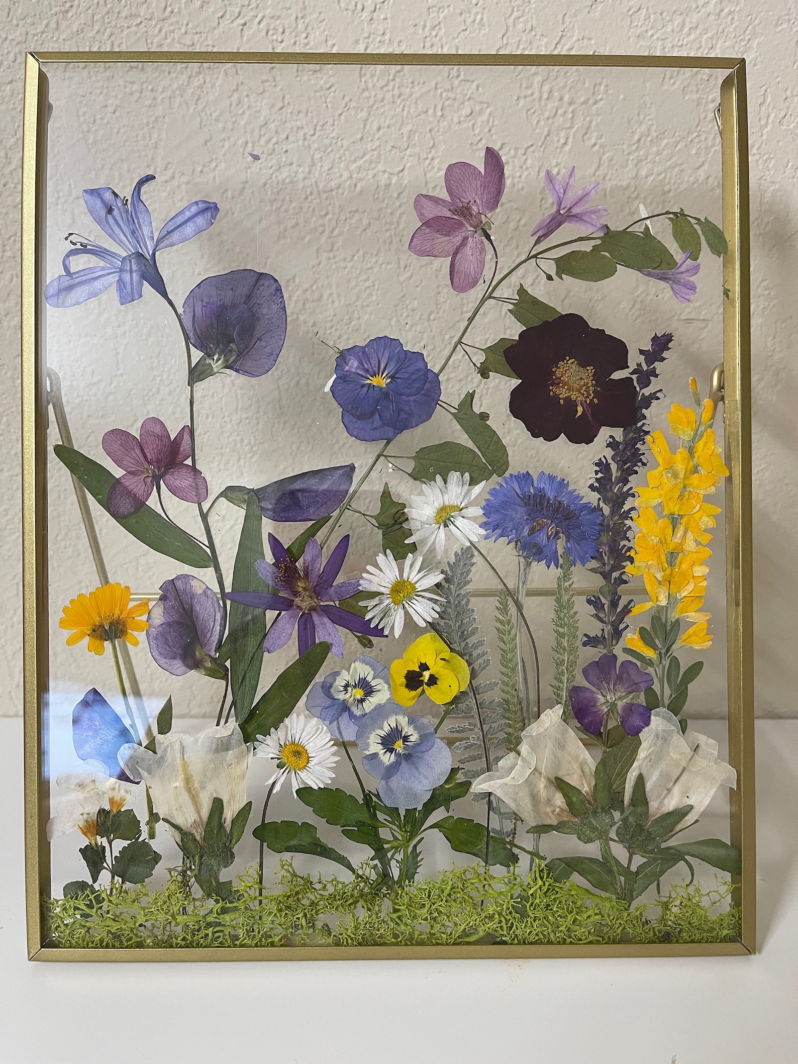 Pressed Flower Frame Pressed Flower Art Pressed Flowers | Etsy