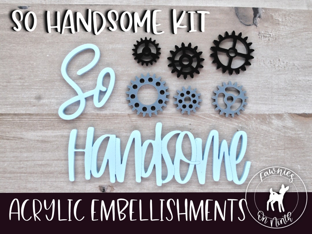 So Handsome Acrylic Scrapbooking Embellishment Kit - Etsy