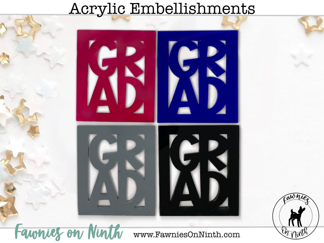 Acrylic grad Shaker Pocket Frame for Embellishing Graduation Scrapbooks ...