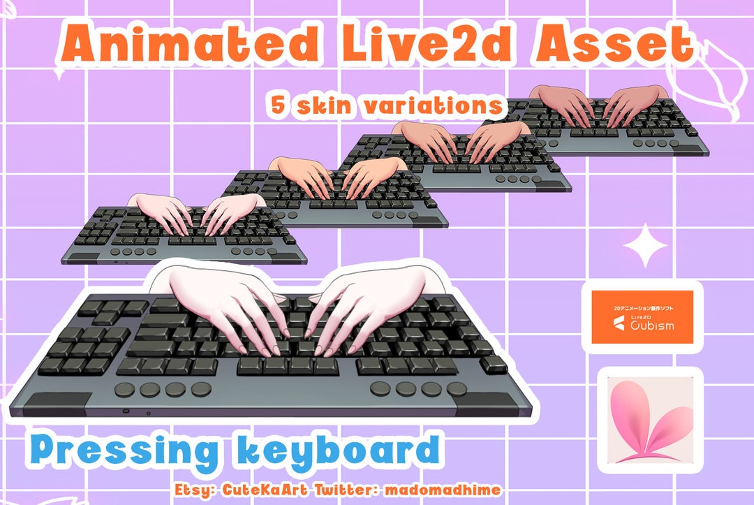 Animated Vtuber Asset Keyboard for Vtube Studio /streamer / Vtuber ...