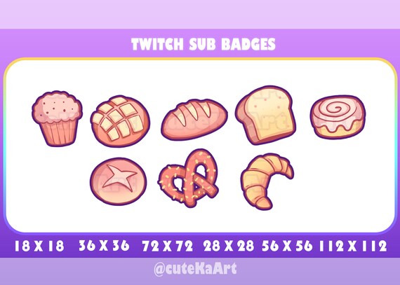Twitch Badge Cute Bread Bun /food Badges for Streamer / Emote - Etsy
