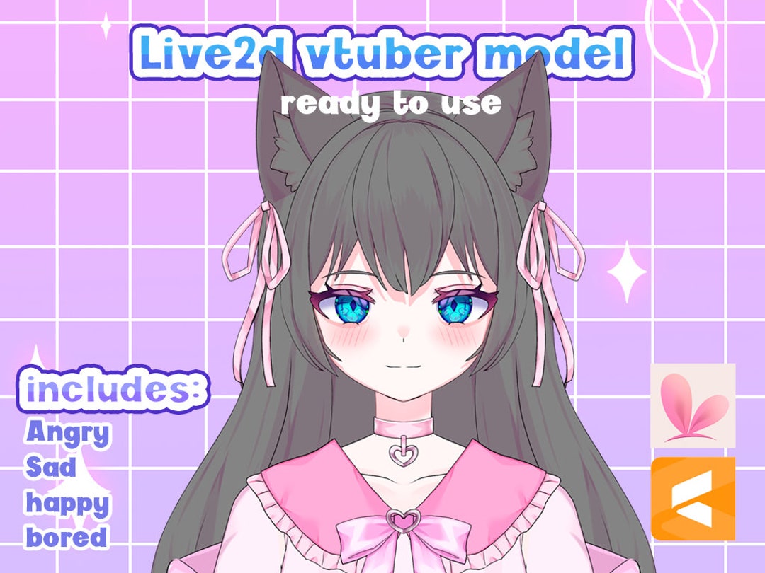 Live2d Nekomimi Customizable Model - Premade Avatar (ready to Stream ...