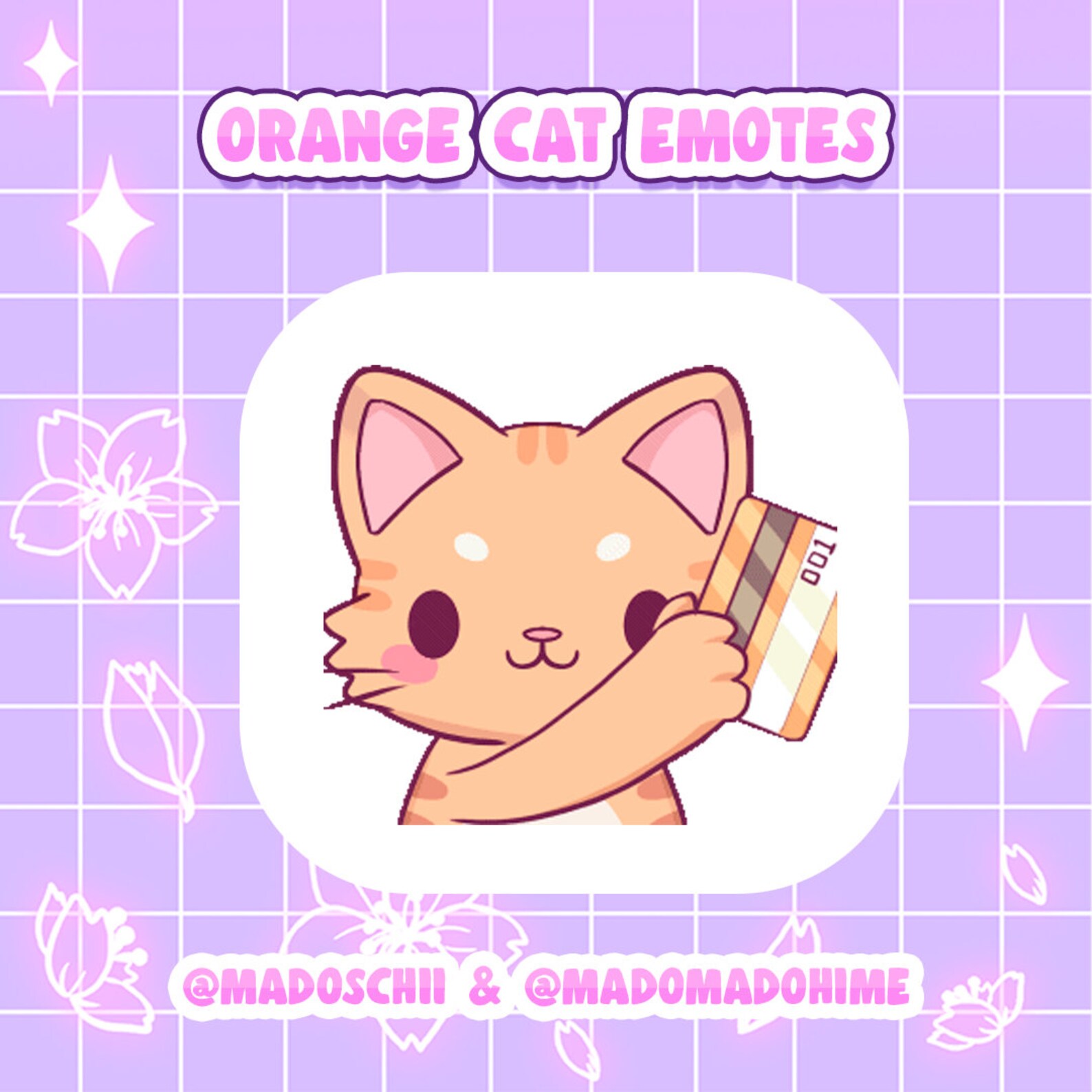 Animated Twitch Organte Cat Emotes Pack / Twitch Cat / Twitch Cat ...