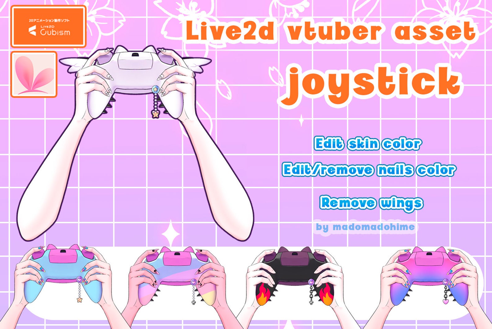 Animated Vtuber Asset Customizable Game Controller for Vtube Studio ...