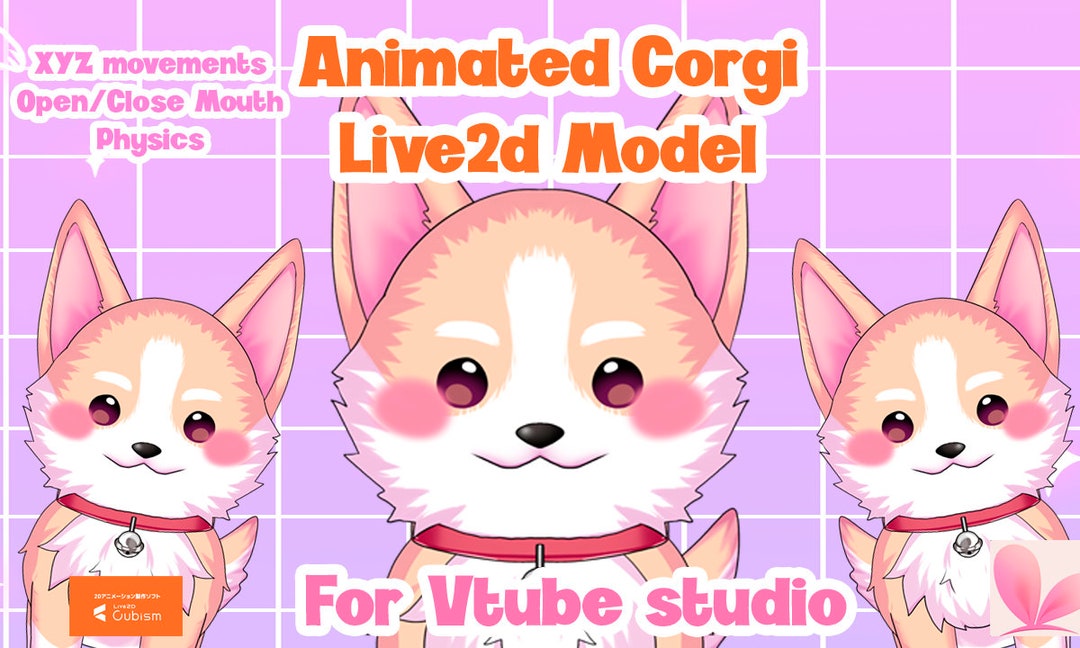 Corgi Dog Vtuber Model /fully Rigged Vtuber/ Ready to Use Vtuber ...