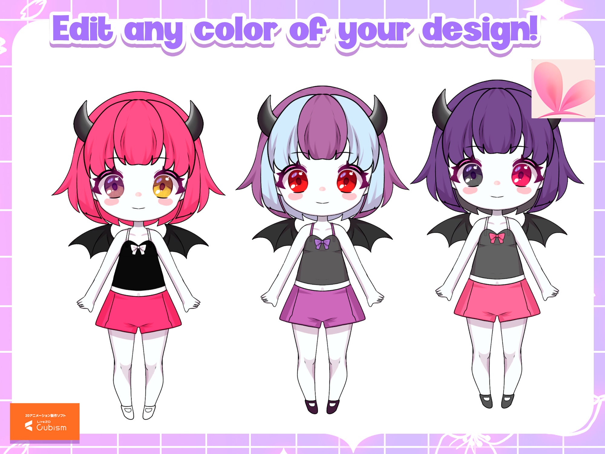 Customizable Vtuber Model /fully Rigged Vtuber/ Ready to Use Vtuber ...