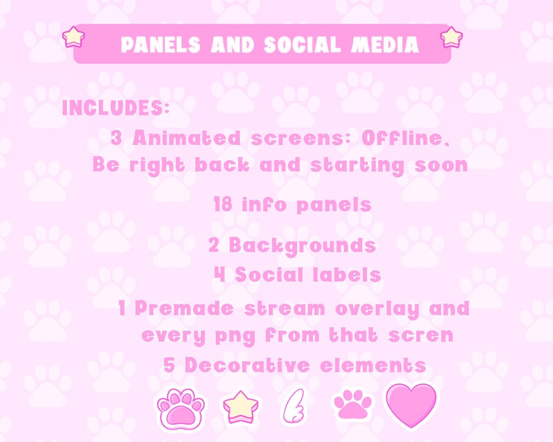 Screen Overlays for Stream PACK / Cat Animated Screen Plus Stream ...