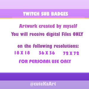 Twitch Badge Square Cookie Dessert Kawaii for Streamer / Emote / Gamer ...