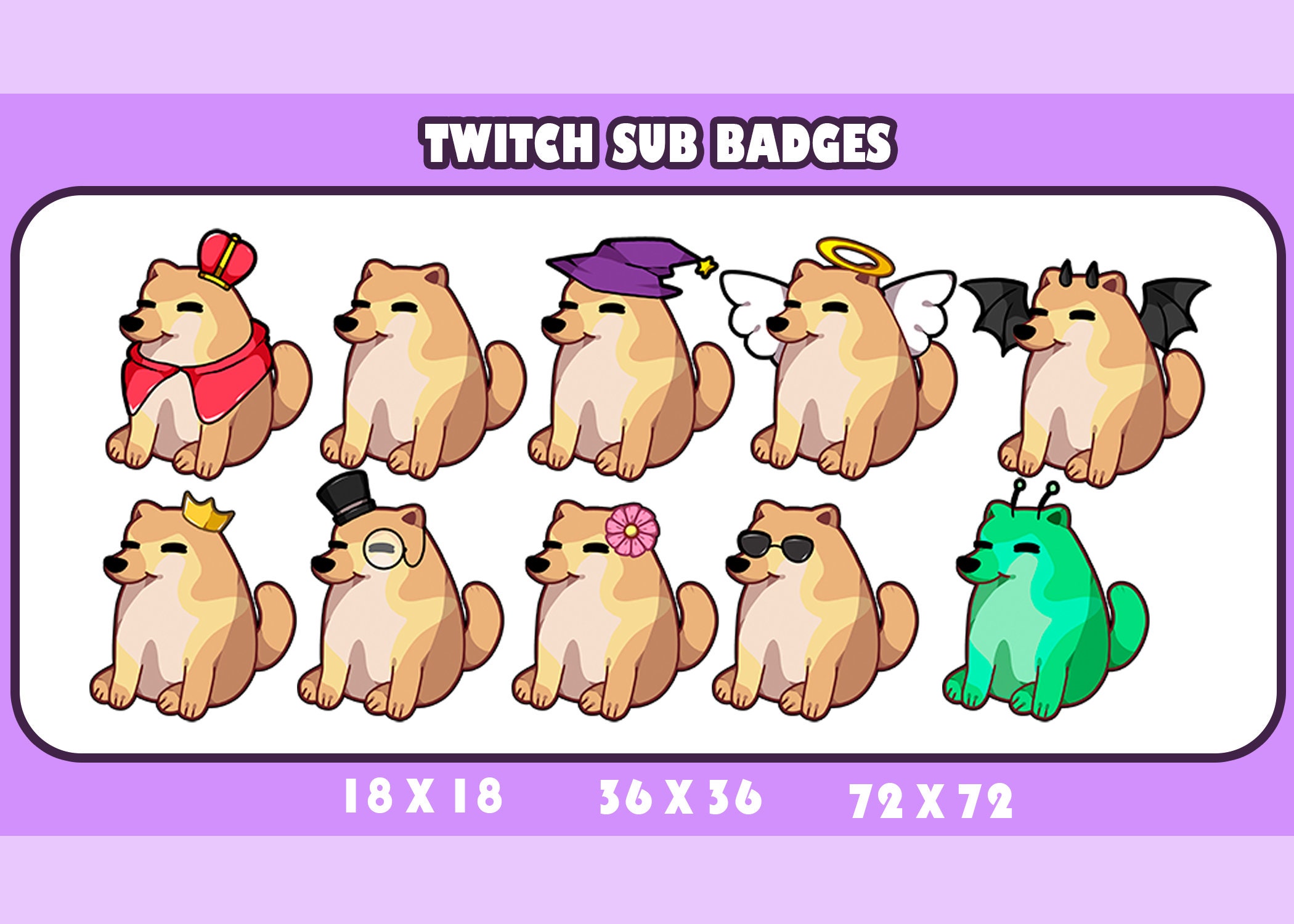 Cute Cheems / Twitch Sub Badges / Twitch Graphics / Bits Badges / Big ...