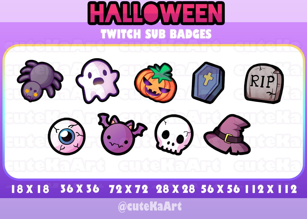 Halloween Twitch Badges/ Twitch Sub Badges / Twitch Halloween - Etsy