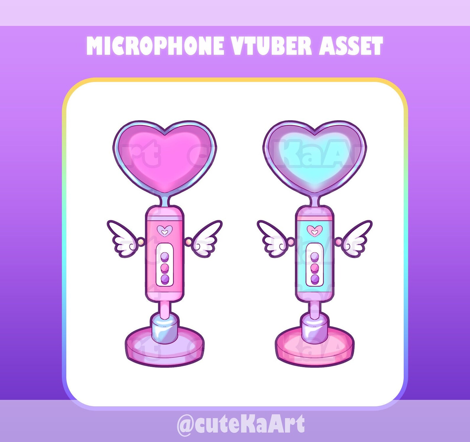 Microphone Cute Asset for Vtuber /streamer Assets/ Twitch Asset ...