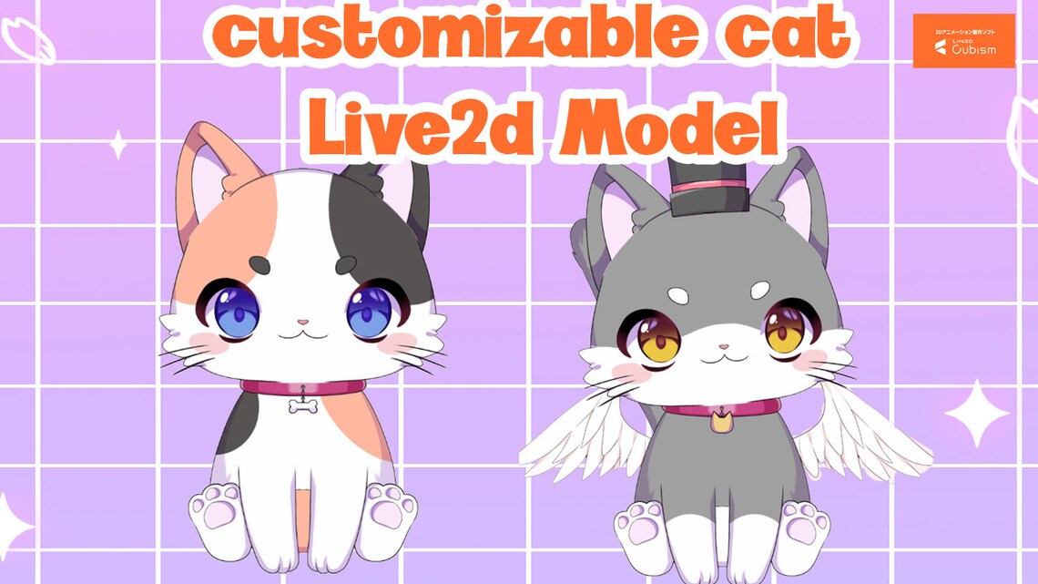 Customizable Lived2d Vtuber Model Cat/ Cat Live2d/ Cat Vtuber/ - Etsy UK