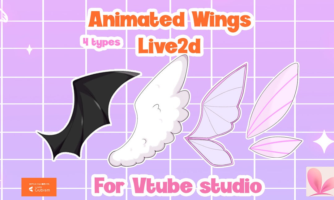 Animated Vtuber Asset Pastel Goth Demon Angel Wings for Vtube Studio ...