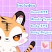 Cute Tiger Lived2d Vtuber Model / Cat Live2d/ Cat Vtuber/ Vtuber Pet ...