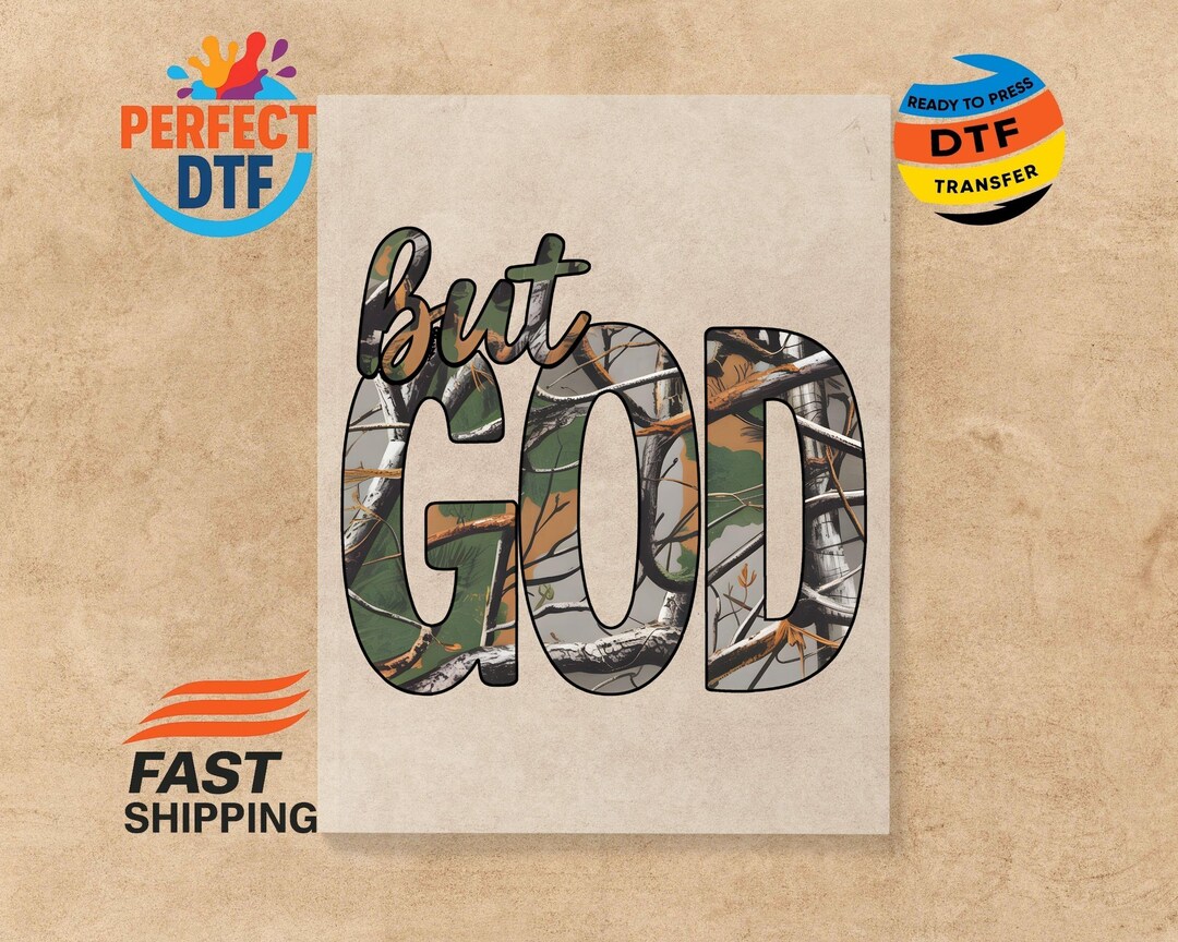 But God Camo DTF Transfer: Religious Christian Design Ready to Press - Etsy