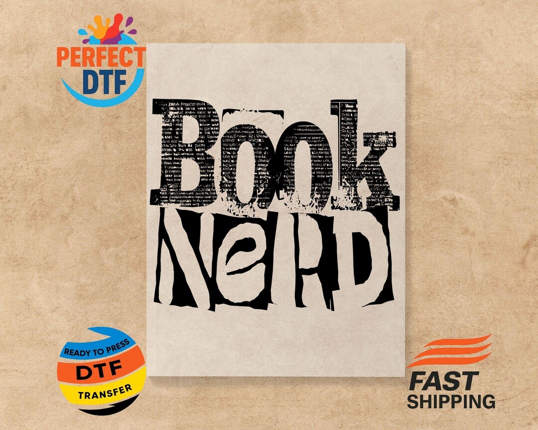 Booknerd DTF Transfer: Book Lover Ready to Apply for Heat Press - Etsy