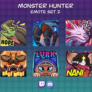 Monster Hunter Emote Pack Set 2 Digital Download - Etsy