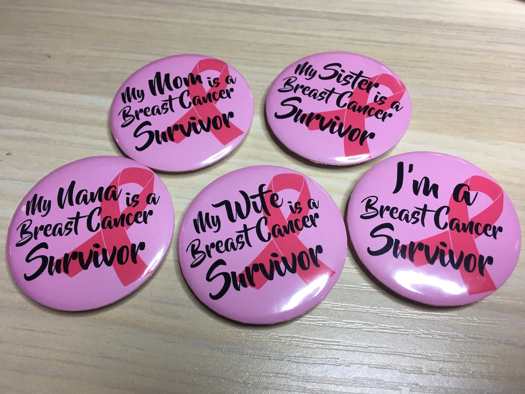 Breast Cancer Survivor Buttons 1.75 Inch - Etsy
