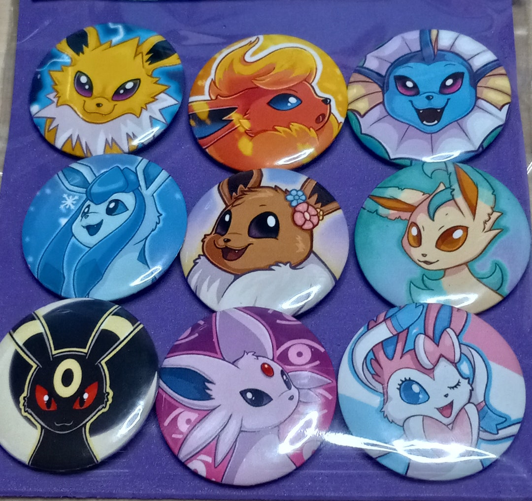 1.25 Inch 33mm Eeveelutions Button Badges - Etsy