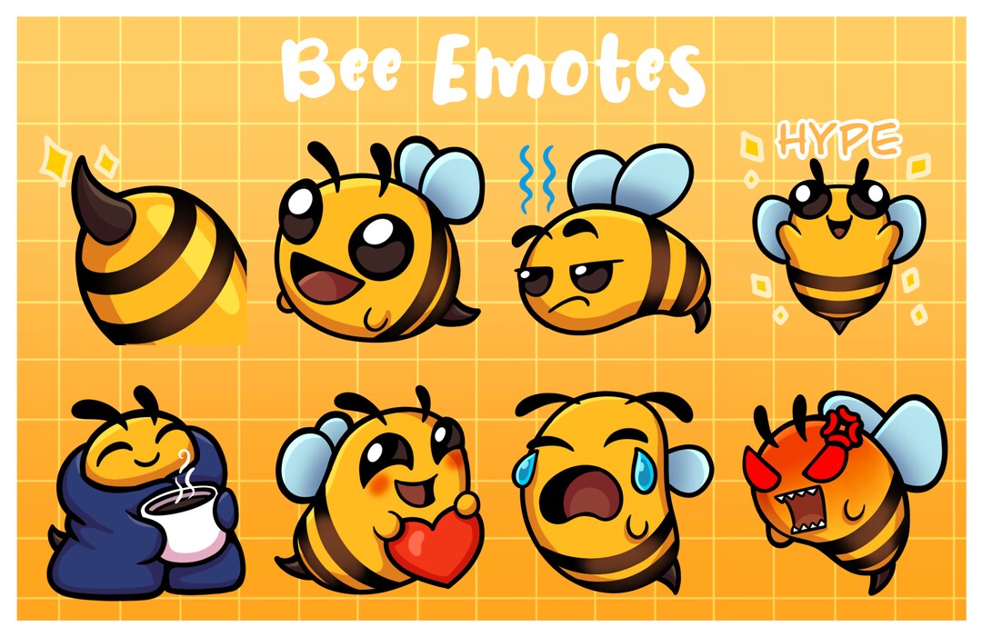 Bee Emotes - Digital Download - Etsy