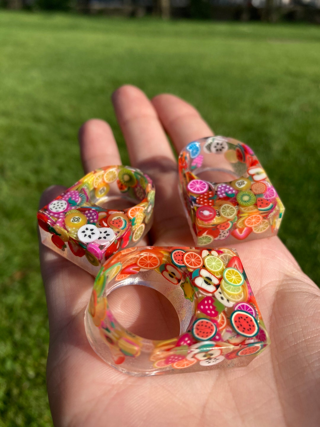 Chunky Fruit Salad Rings - Etsy