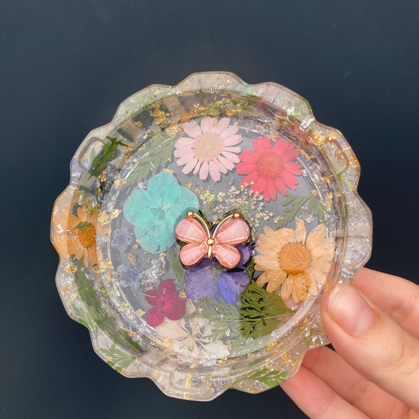 Floral Trinket Dish - Etsy