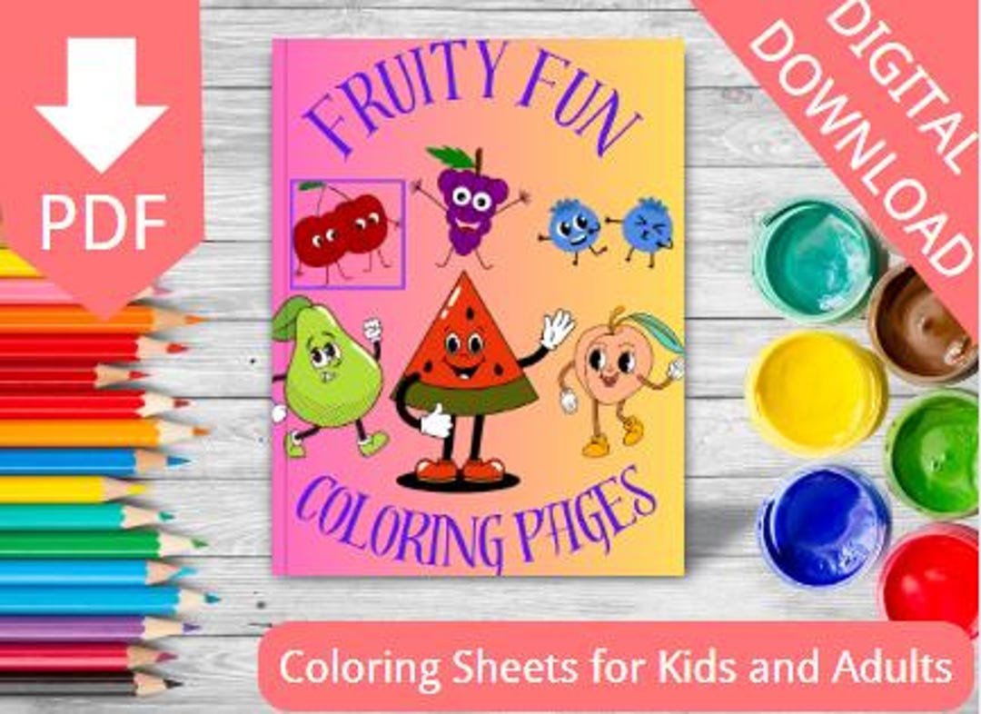 25 Fruity Fun Coloring Pages | Printable Fruit-themed Coloring Sheets ...