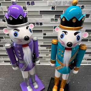 Hand Painted Nutcracker mouse King - Etsy
