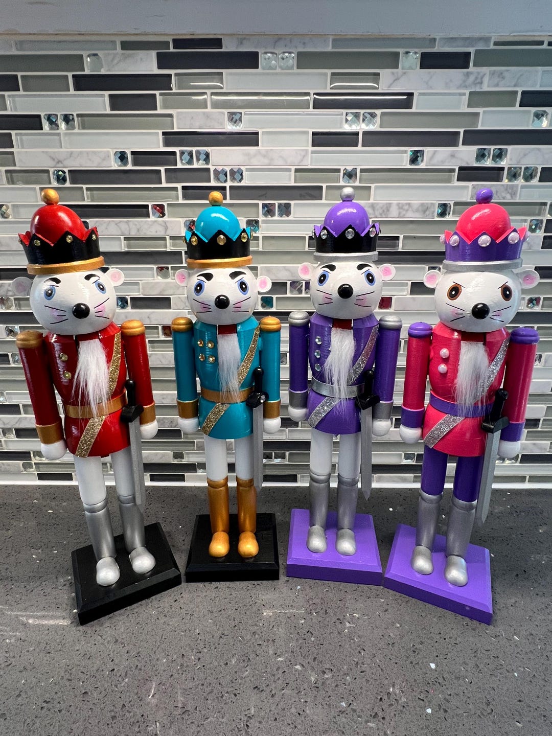 Hand Painted Nutcracker mouse King - Etsy